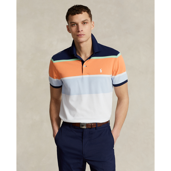 Refined Navy Multi Tailored Fit Performance Polo Shirt RLX 1