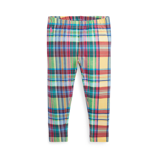 Sunshine Madras W/ Bright Madras-Print Stretch Jersey Legging Girls 2 ...