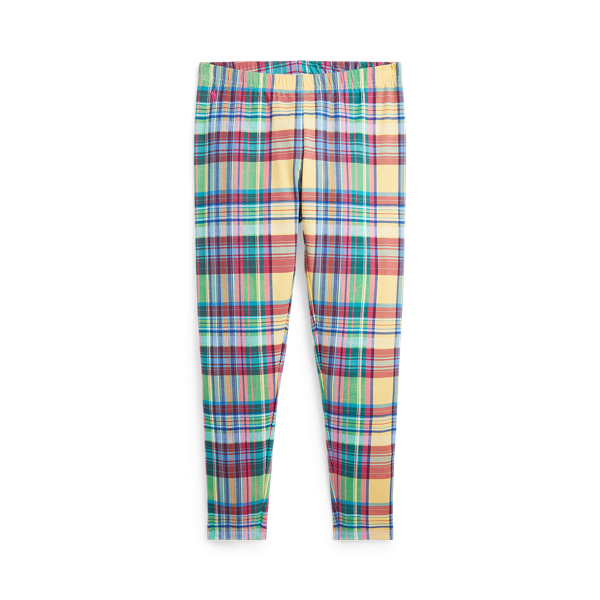 Madras-Print Stretch Jersey Legging Girls 7-16 1