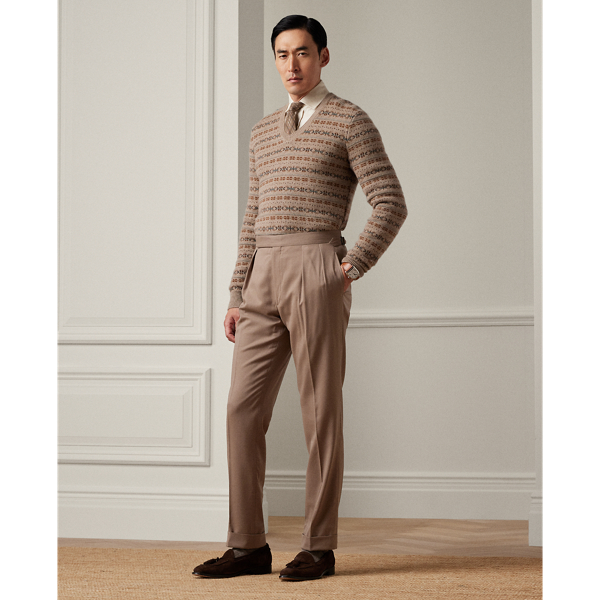 Gregory Hand-Tailored Wool Suit Trouser for Men | Ralph Lauren® UK