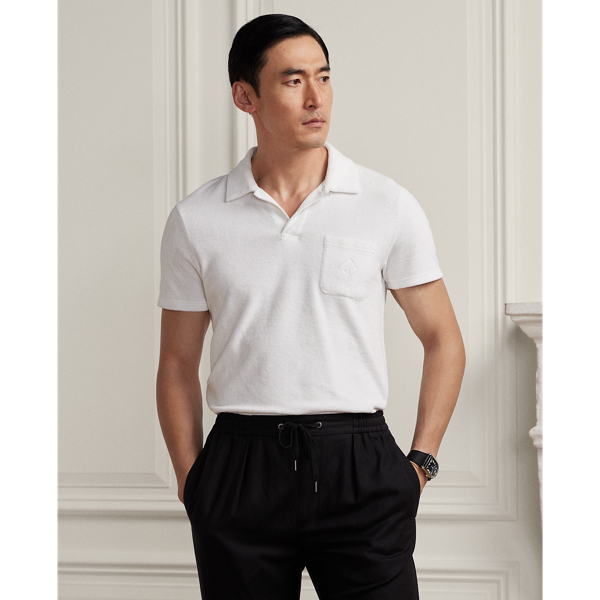 Camisa Polo em terry francês e monograma para homen | Ralph Lauren® PT