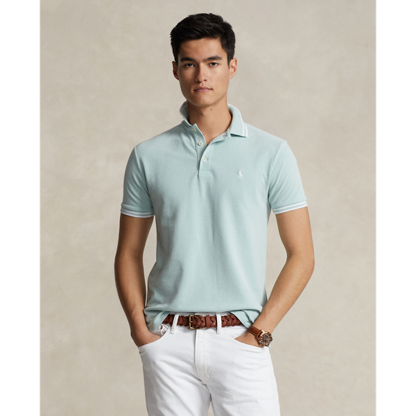 Custom Slim Fit Stretch Mesh Polo Shirt | Ralph Lauren® Australia