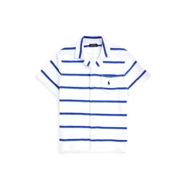 Custom Slim Fit Striped Terry Camp Shirt for Men | Ralph Lauren® NL