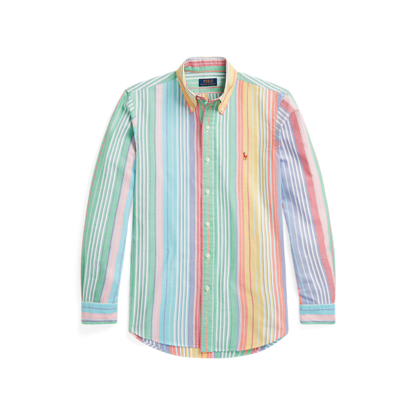 Custom fit gestreept Oxford overhemd voor heren | Ralph Lauren® NL