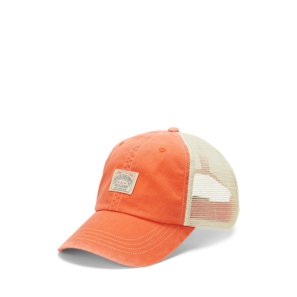 Sailing Orange Polo Country Twill Trucker Cap Polo Ralph Lauren 1