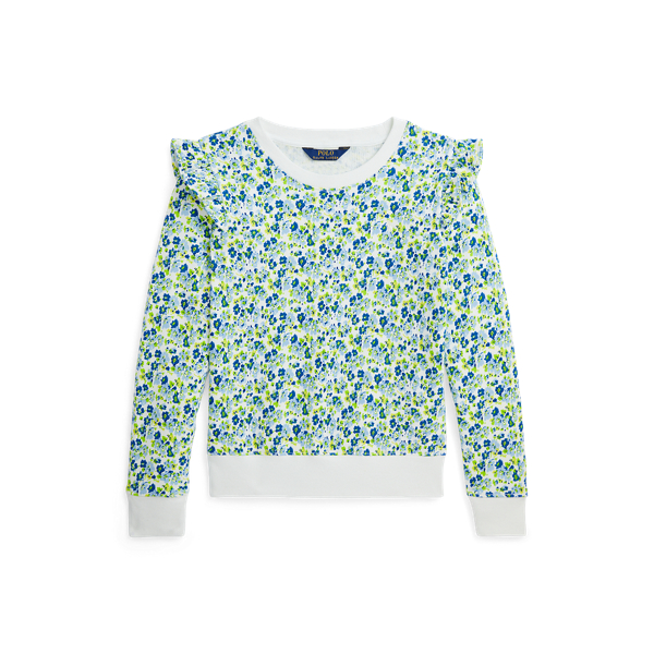 Alma Foral Floral Ruffled French Terry Sweatshirt Girls 7-16 for fall 1