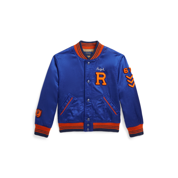 Satin Letterman Baseball Jacket | Ralph Lauren® Australia