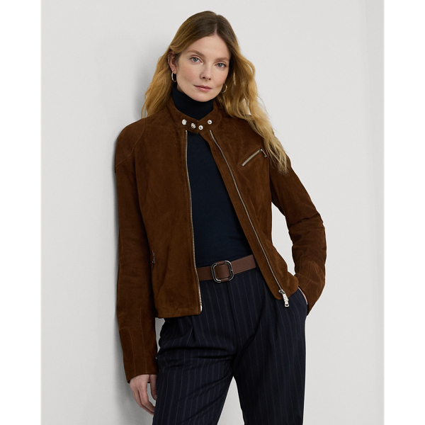 Goat-Suede Moto Jacket for Women | Ralph Lauren® UK