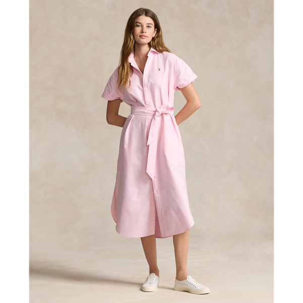 Belted Short-Sleeve Oxford Shirtdress for Women | Ralph Lauren® IE