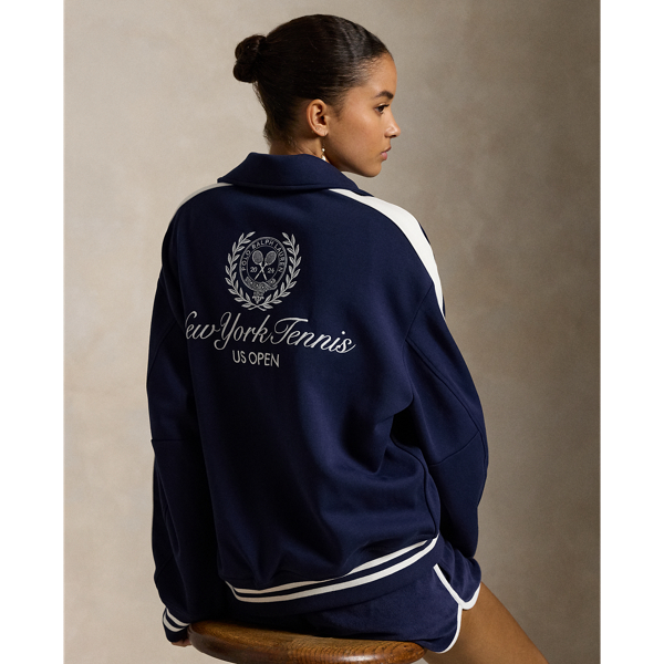 Refined Navy/ Ceramic Whi US Open Crest Baseball Jacket Polo Ralph ...