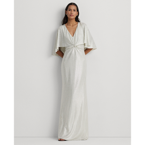 Robe cape torsadée métallisée en maille pour femme | Ralph Lauren® FR