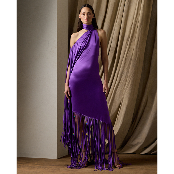 Bright Purple Marlee Stretch Charmeuse Evening Dress Ralph Lauren ...