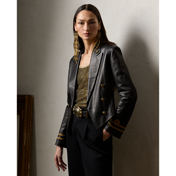 Helaine Lambskin Jacket | Ralph Lauren® Australia