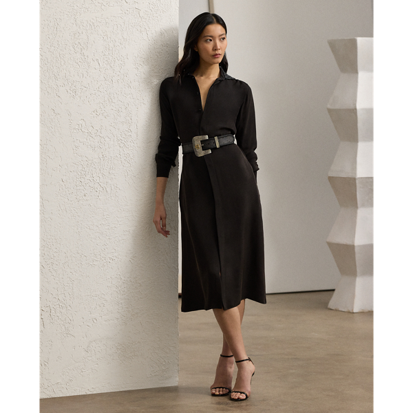 Vestido de día Noelle de raso mate para mujer | Ralph Lauren® ES