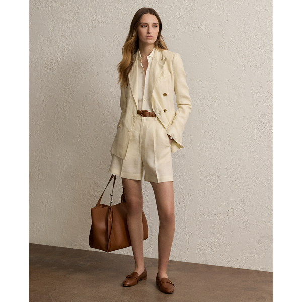 Tracy 打褶亞麻短褲 | Ralph Lauren® 台灣官方網站