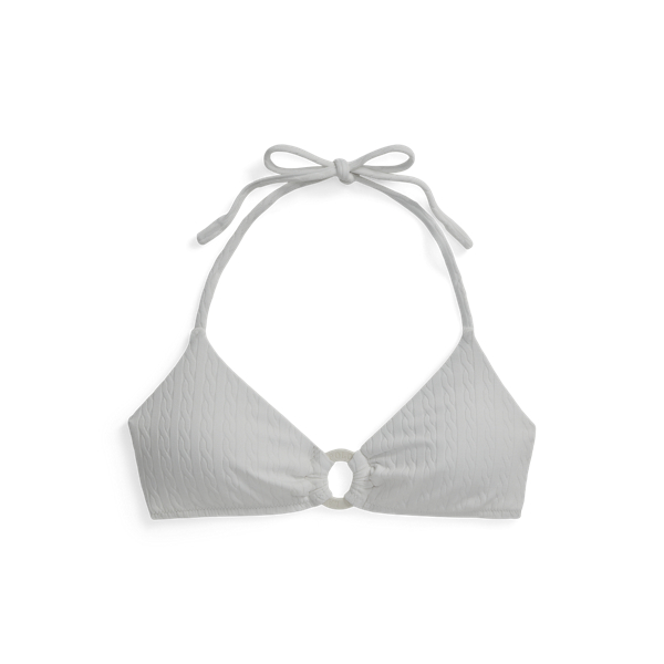 Cable Motif O Ring Halter Bikini Top For Women Ralph Lauren® Uk