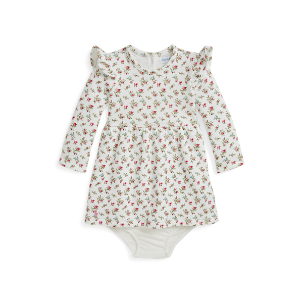 Floral Ruffled Fleece Dress & Bloomer