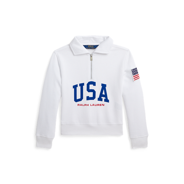 Camisola em terry francês com fecho para raparigas | Ralph Lauren® PT