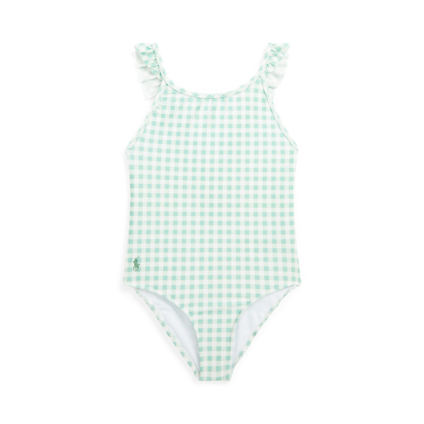 Gingham Ruffled One-Piece Swimsuit for Girls | Ralph Lauren® UK