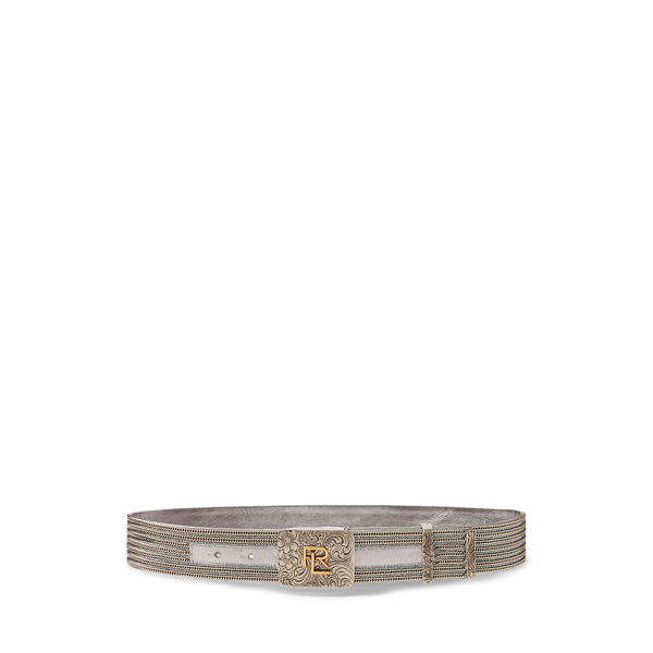 RL Tooled-Buckle Wide Chain Belt for Women | Ralph Lauren® UK
