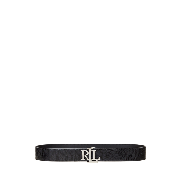Logo Reversible Lizard-Embossed Belt for Women | Ralph Lauren® UK