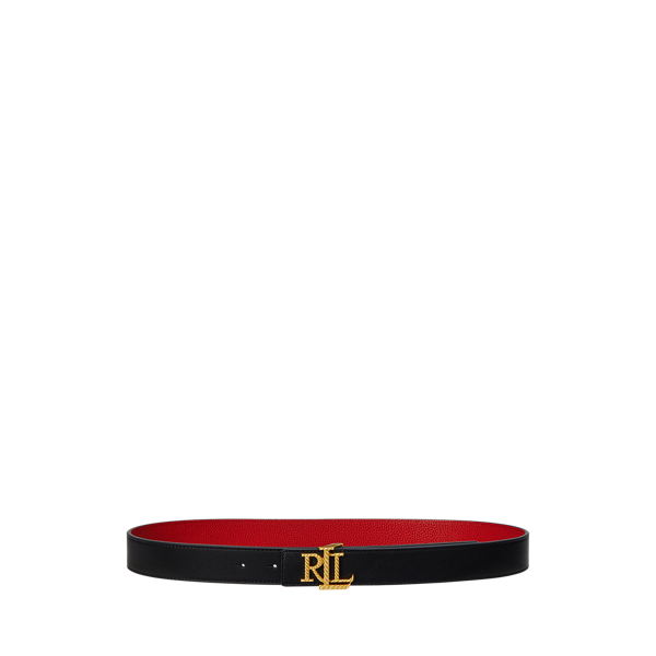 Logo Reversible Pebbled Leather Belt for Women | Ralph Lauren® IN