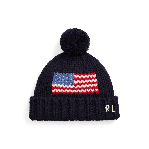 Flag Merino Wool Pom-Pom Beanie for Men | Ralph Lauren® GI
