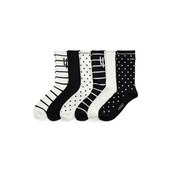 Patterned Stretch Roll-Top Sock 6-Pack for Women | Ralph Lauren® BE