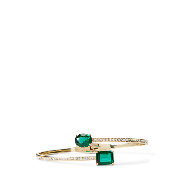 Gold-Tone Pave Stone Hinge Bangle for Women | Ralph Lauren® UK