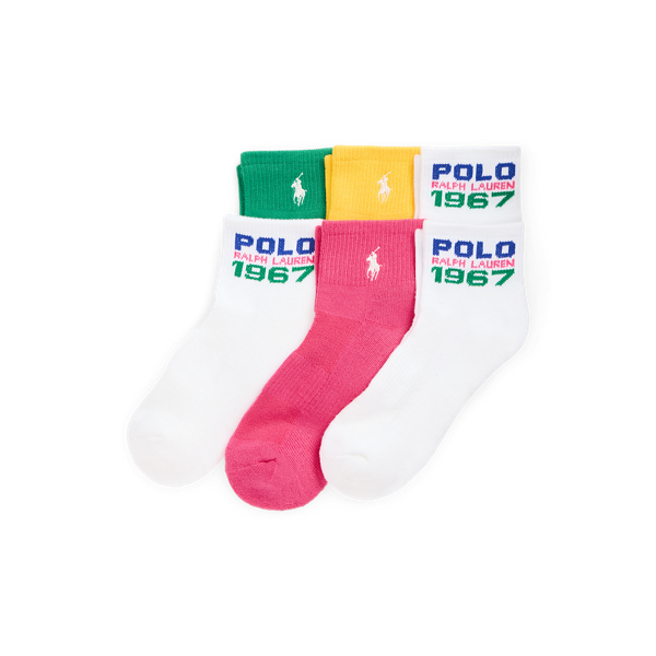 Multi Logo Mesh Ankle Sock 6-Pack Polo Ralph Lauren 1