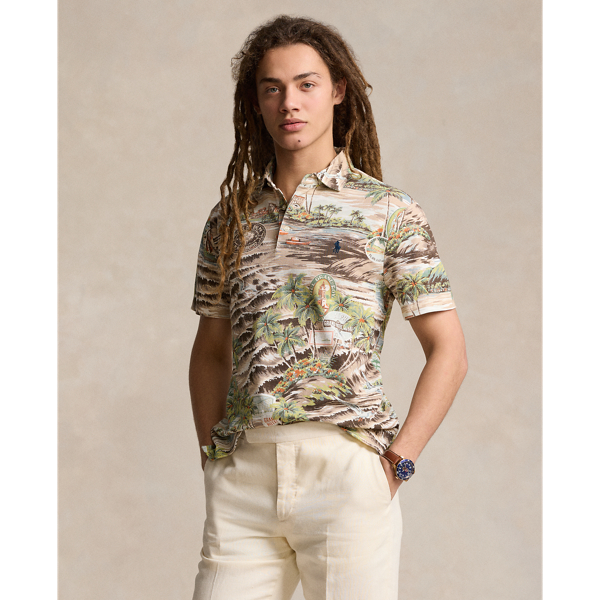 Playa De Havana Classic Fit Beach-Print Mesh Polo Shirt Polo Ralph Lauren 1