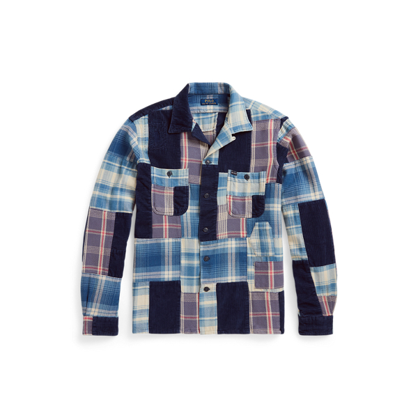 Classic Fit Indigo Patchwork Workshirt