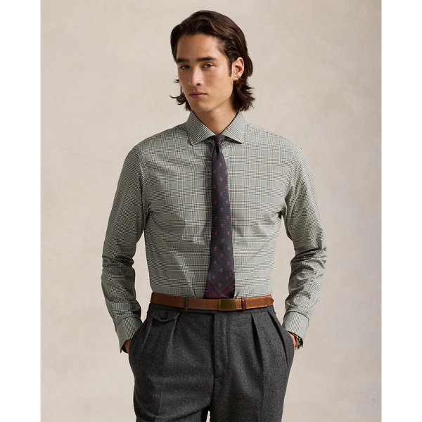 Classic Fit Glen Plaid Poplin Shirt for Men | Ralph Lauren® IE