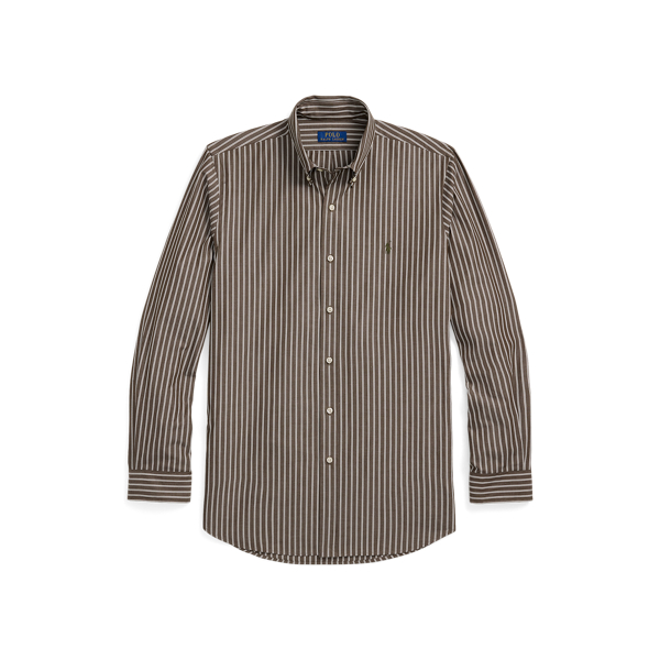 Custom fit gestreept poplin overhemd voor heren | Ralph Lauren® NL