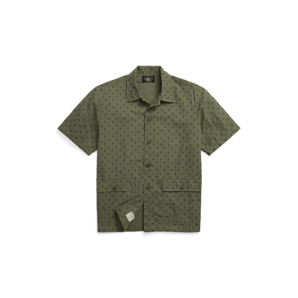 Printed Olive Print Ripstop Shirt RRL 1