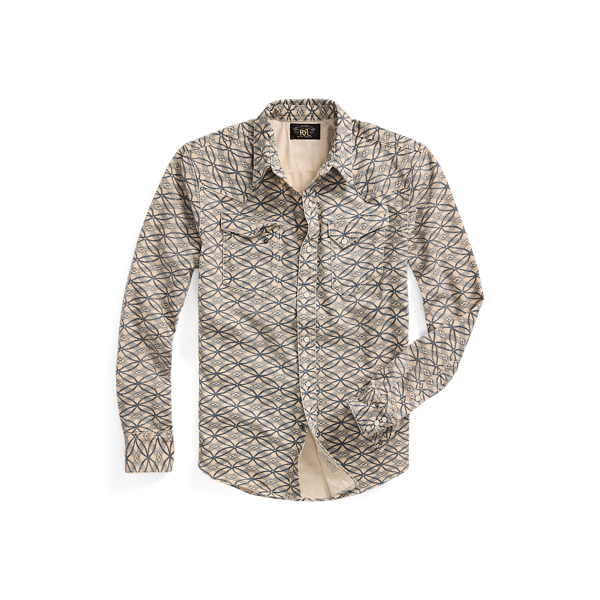 Slim Indigo Print Denim Western Shirt | Ralph Lauren® Australia