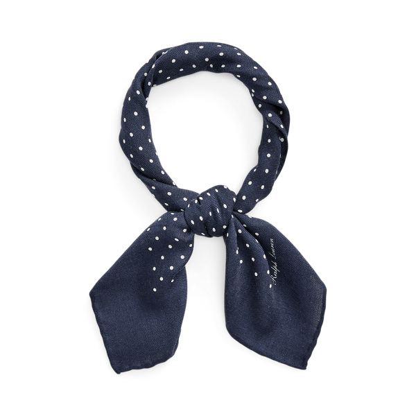Polka-Dot Cashmere-Silk Neckerchief | Ralph Lauren® Australia