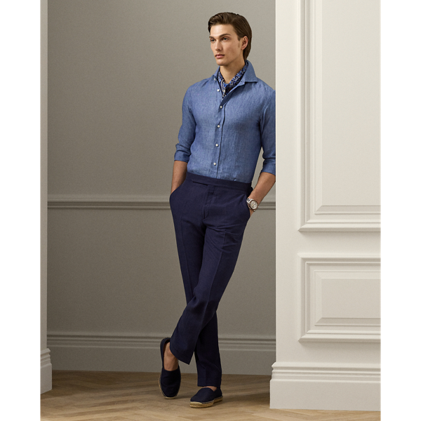 Handgeschneiderte Hose Gregory mit Seide für Herren | Ralph Lauren® DE