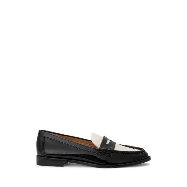 Mocassins de pele Wynnie Patent & Nappa para mulher | Ralph Lauren® PT