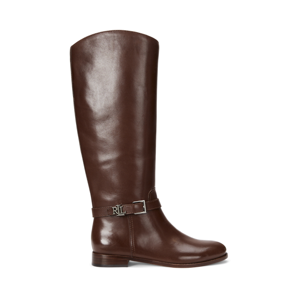 Brooke Burnished Leather Riding Boot for Women | Ralph Lauren® IN