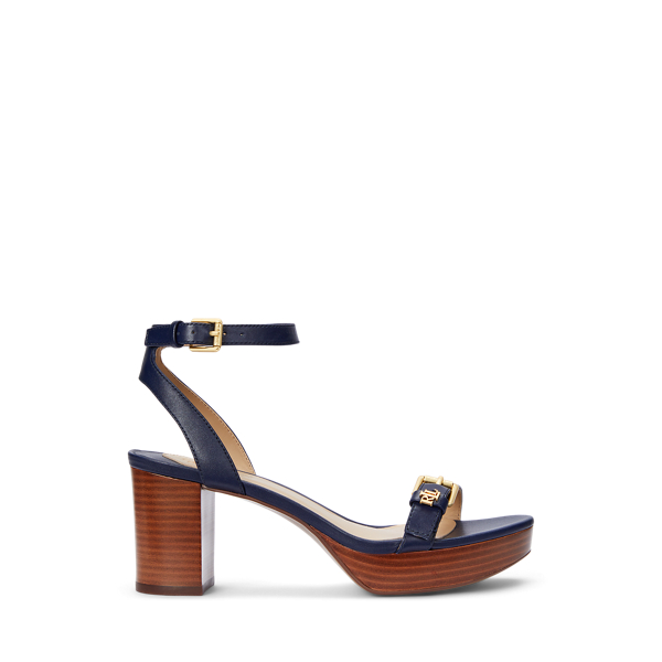 Sandales Melissah à patin en cuir nappa pour femme | Ralph Lauren® FR